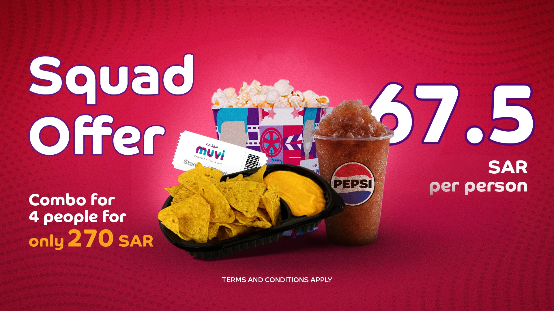 Combo for 4 | Offers | muvi Cinemas